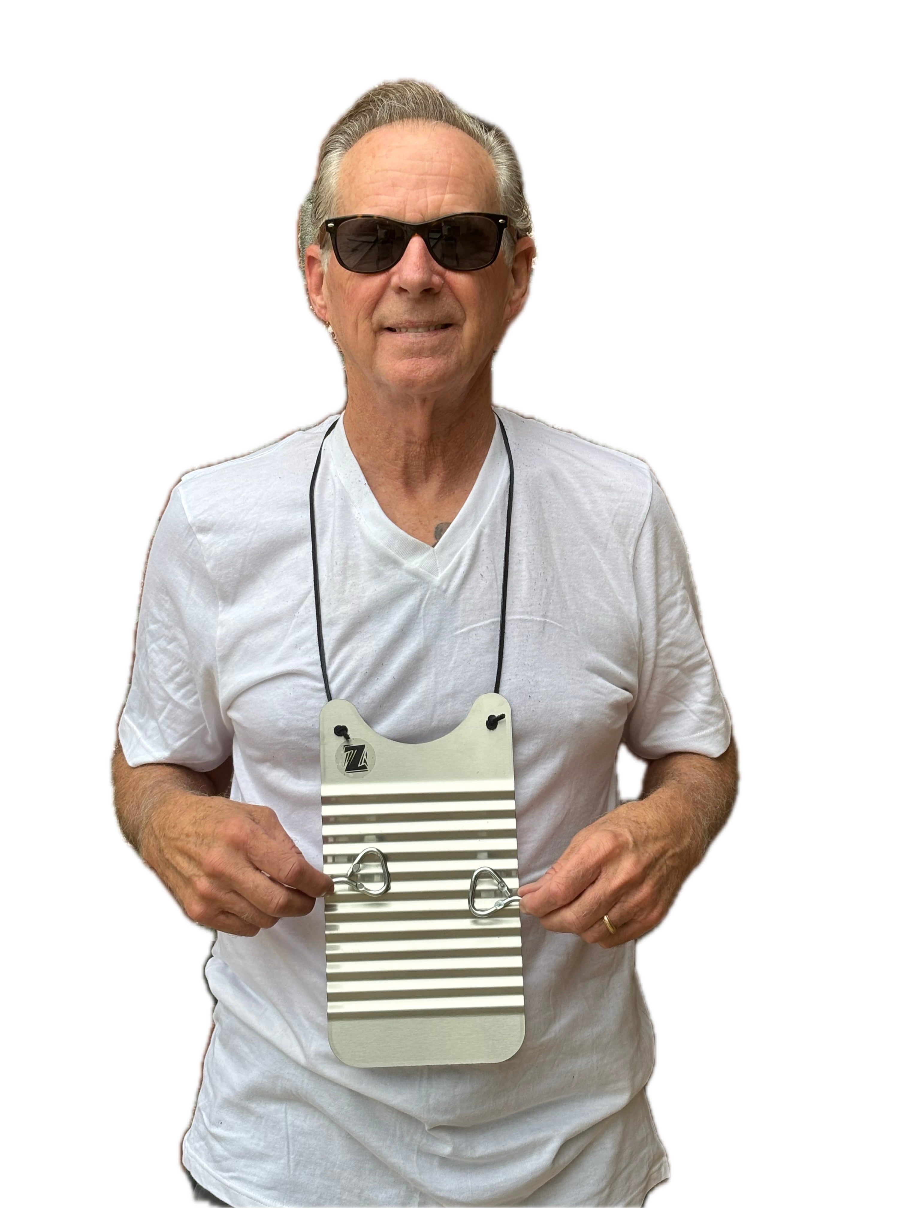 Handmade Silver Mini Zydeco Washboard Rubboard – Key of Z Rubboards