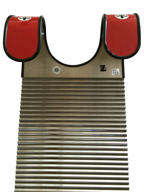 Handmade Red & White Fleur De Lis Zydeco Washboard Rubboard – Key of Z ...